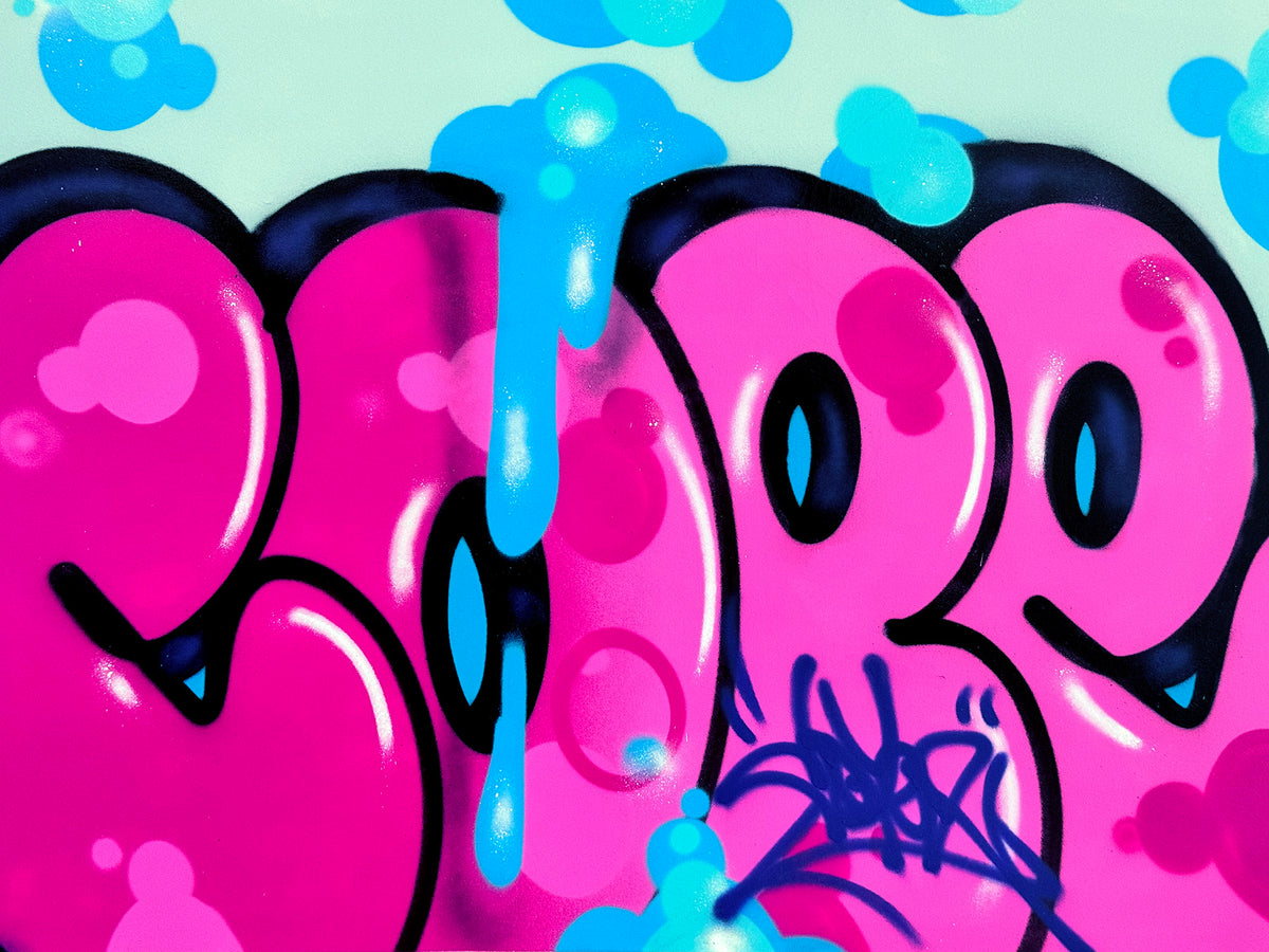 COPE2 'Bubble Tag Drip' (2024) Original Mixed Media on Wrapped Canvas | Signari Gallery