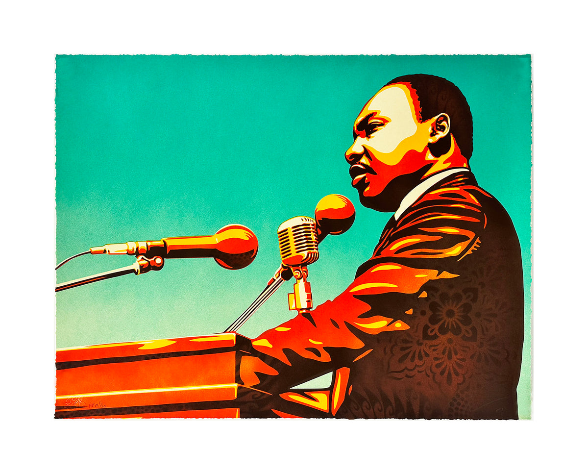 ERNESTO YERENA 'Martin Luther' (2021) Rare HPM on Paper | Signari Gallery