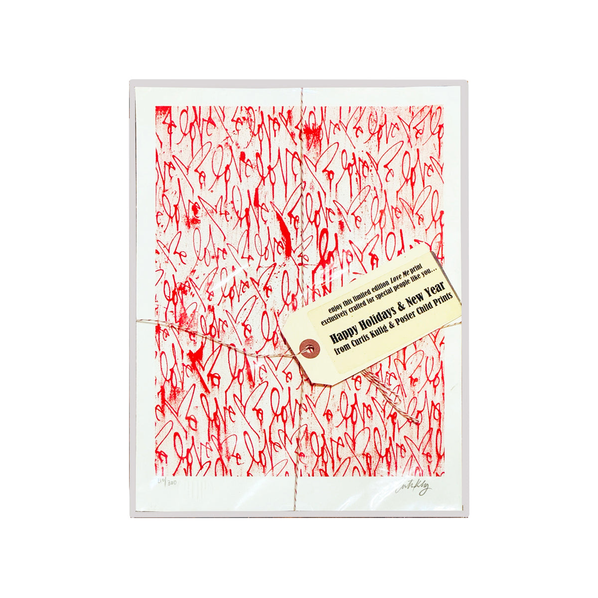 CURTIS KULIG 'Love Me, Red Friday' (2018) Screen Print
