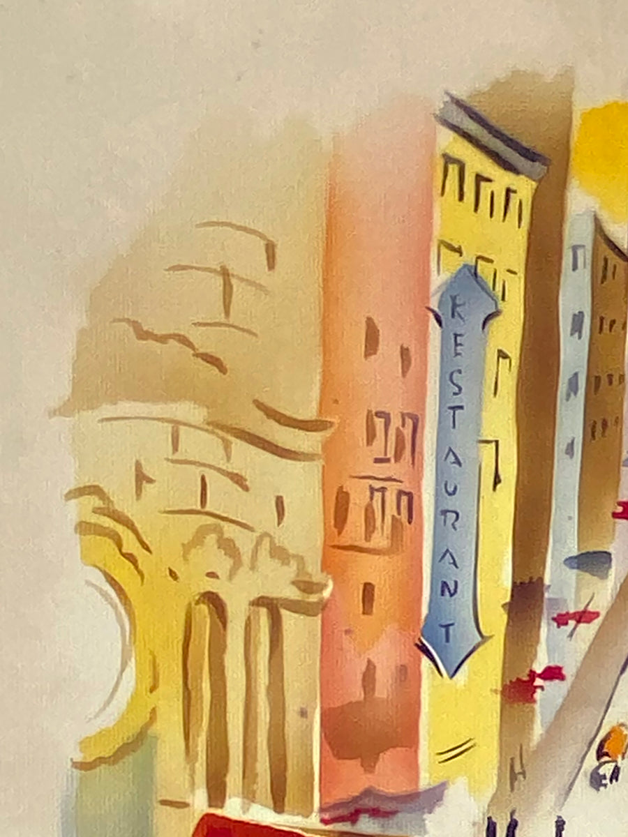 GEORGE POST 'Powell and Taylor' (1951) Rare Serigraph on Repurposed Art ...