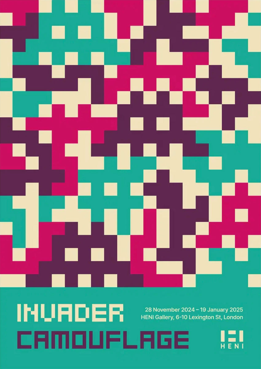 INVADER 'Camo Poster 3' (2024) Offset Lithograph Exhibit Poster ...