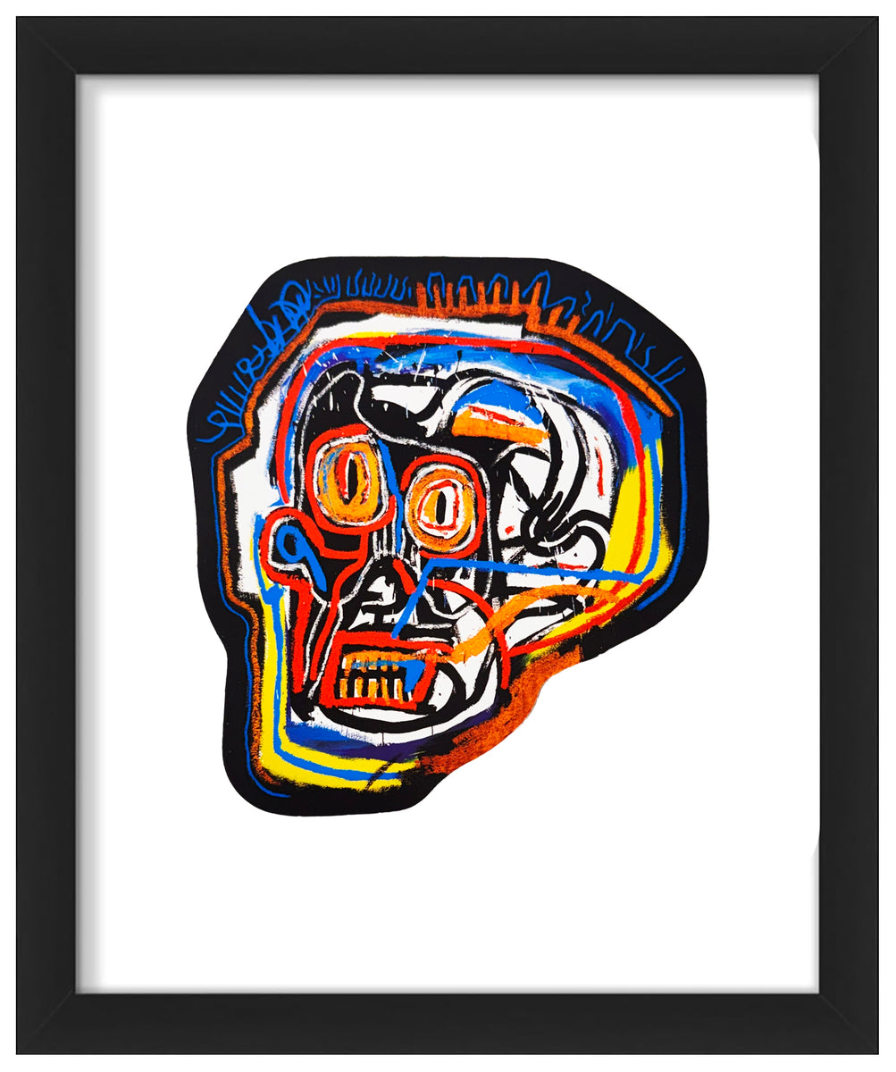 JEAN-MICHEL BASQUIAT 'Head' (2023) Framed Premium Vinyl Sticker ...