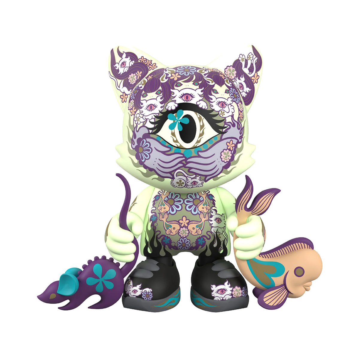 JUNKO MIZUNO x Superplastic 'Ailurophile' (2021) GID Vinyl Art Figure ...
