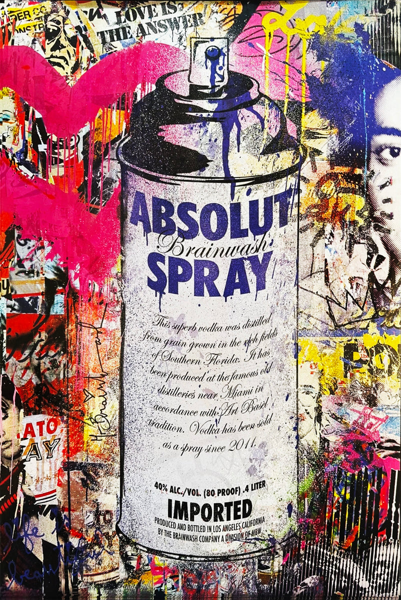 MR. BRAINWASH 'Absolut Spray Collage' (2011) Offset Lithograph Poster | Signari Gallery