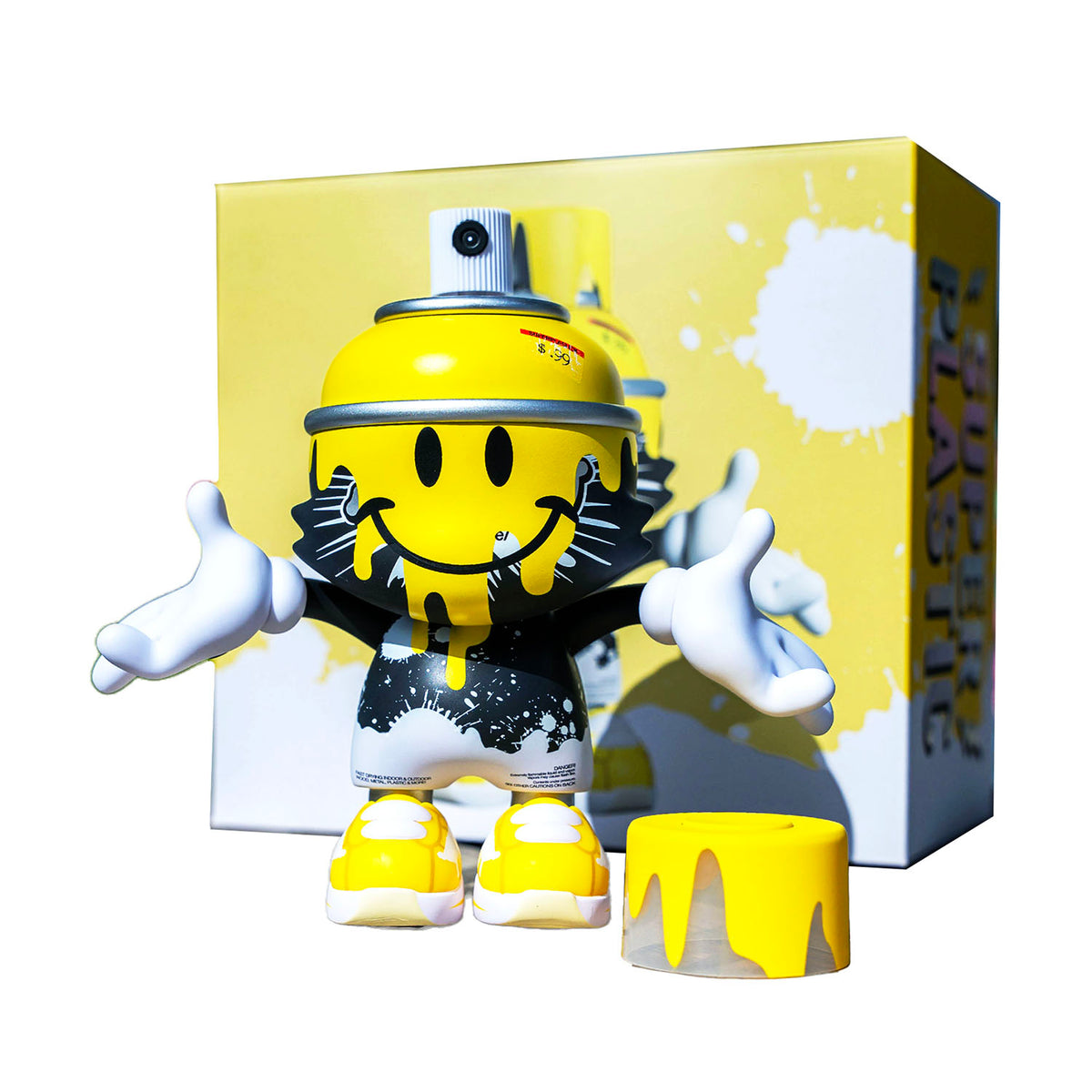 OG SLICK 'Happy Yellow' (2024) Vinyl Spray Can Art Figure | Signari Gallery