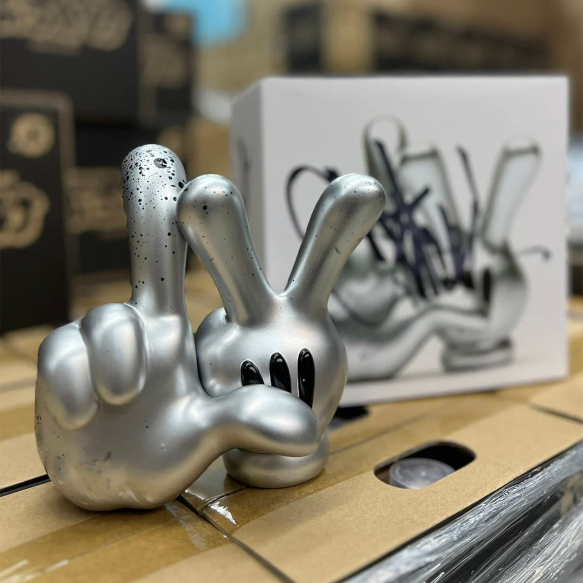 OG SLICK 'LV Hands' (2025) Hand-Embellished Designer Art Sculpture (si