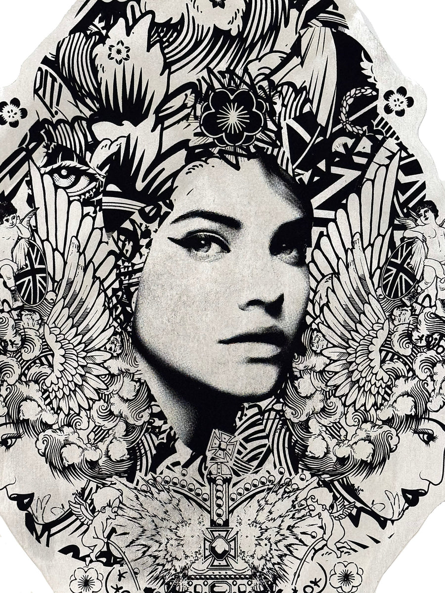 PREFAB 77 'Unmasked' (2024) Hand-Painted Original on Wood (silver ...