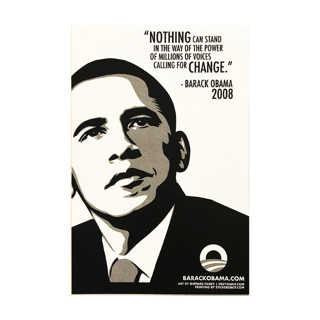 SHEPARD FAIREY 'Hope: Obama' (2008) Rare Original Promotional Sticker ...