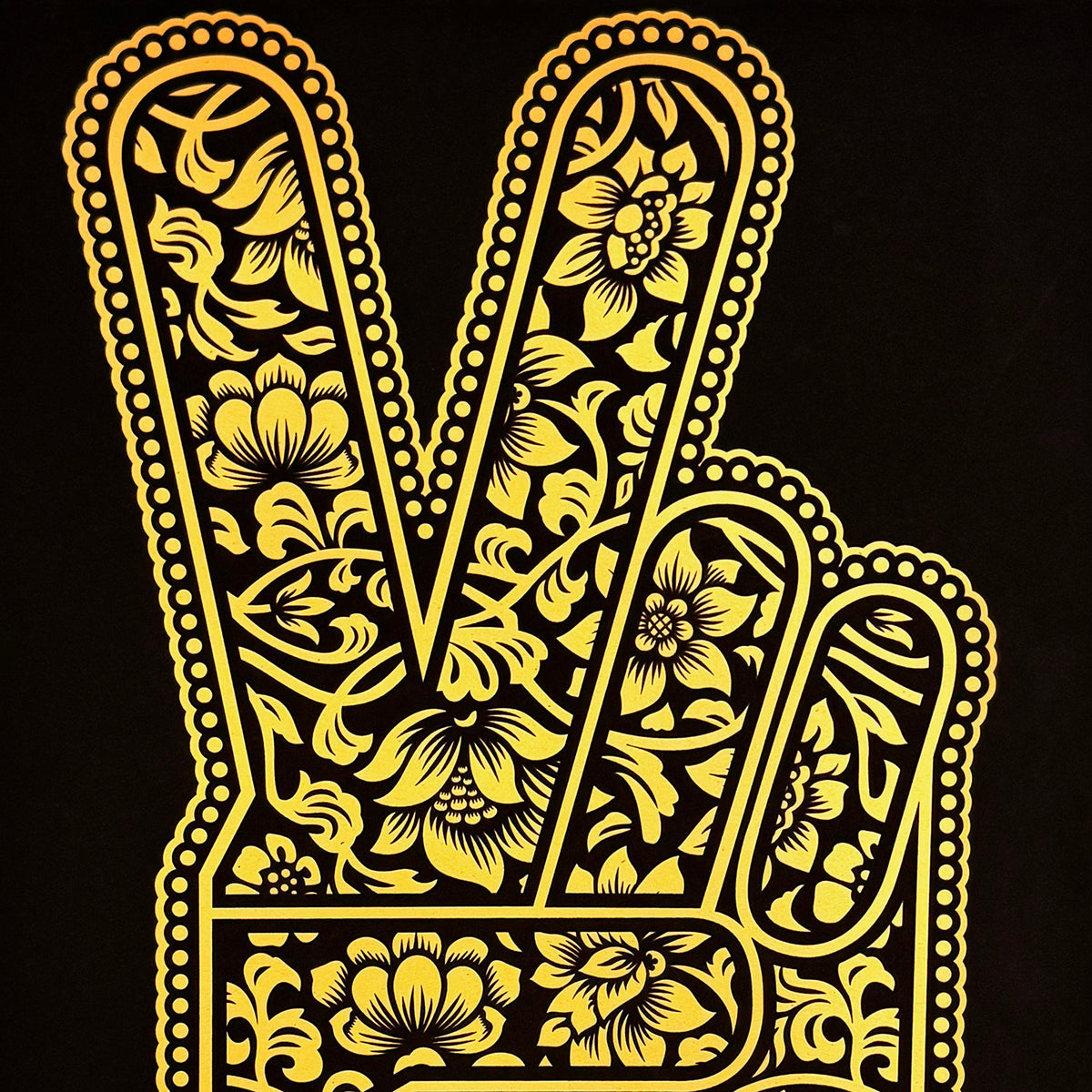 SHEPARD FAIREY 'Peace Fingers (Gun Violence)' (2019) Screen Print (#491 ...