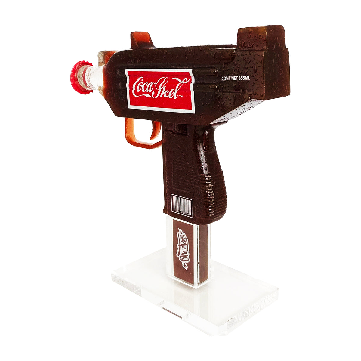 SKET-ONE 'Coca-Sket Uzi' (2025) Designer Resin Art Sculpture + Giclee Print | Signari Gallery